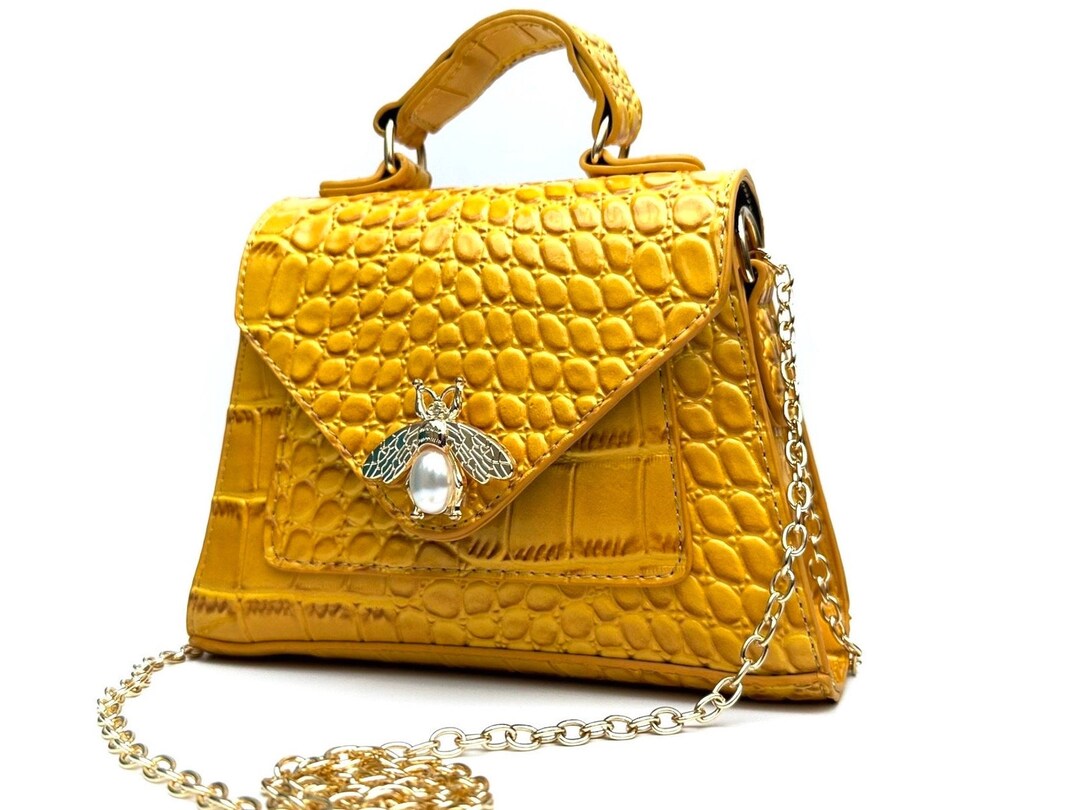 Clutch Bag. Crossbody Bag. Top Handle Bag. Bumblebee Handbag. Small ...