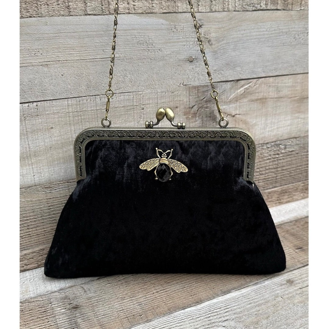 Gothic Clutch Bag. Victorian Handbag. Victorian Clutch Bag. Velvet ...