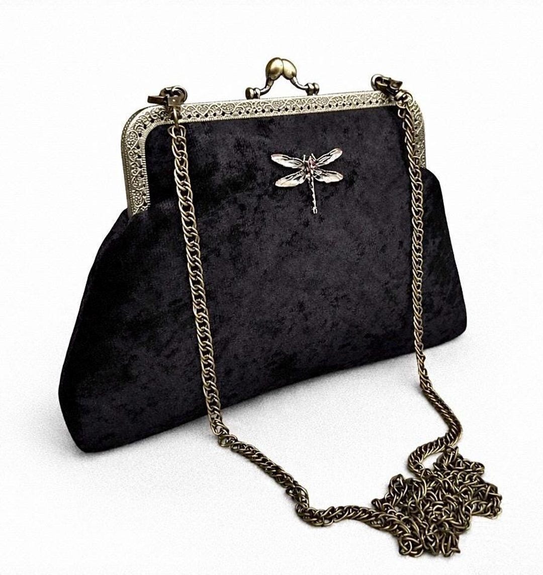 Gothic Clutch Bag. Victorian Handbag. Victorian Clutch Bag. Velvet ...