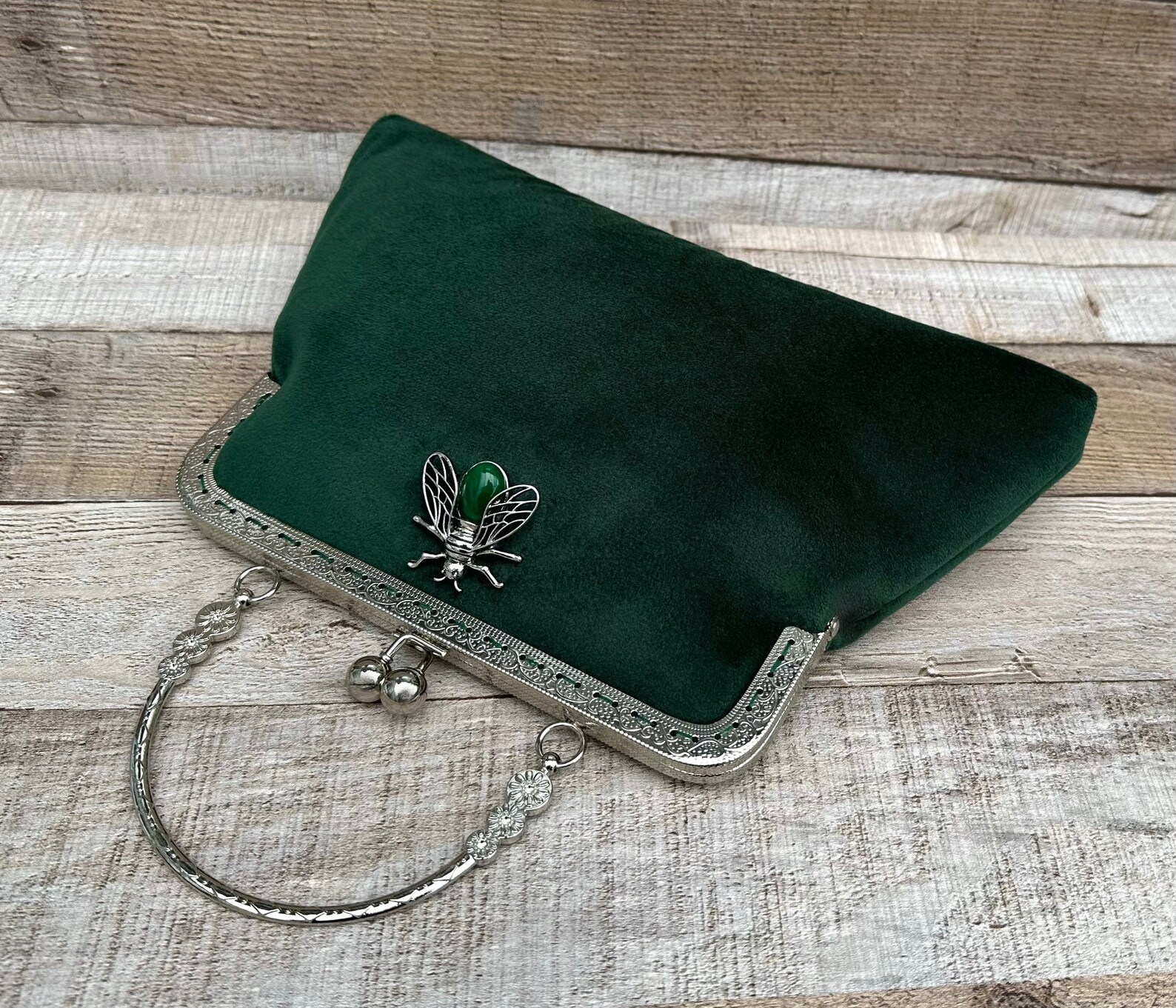 Green Evening Bag. Handbags for Women. Velvet Handbag. Purse Bags for ...