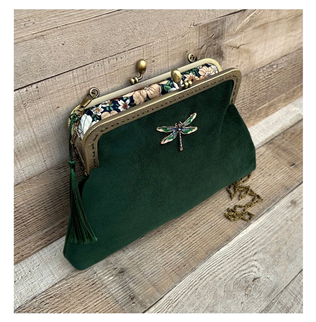 Clutch Bag. Green Handbag. Green Evening Bag. Purse Bags for Women ...