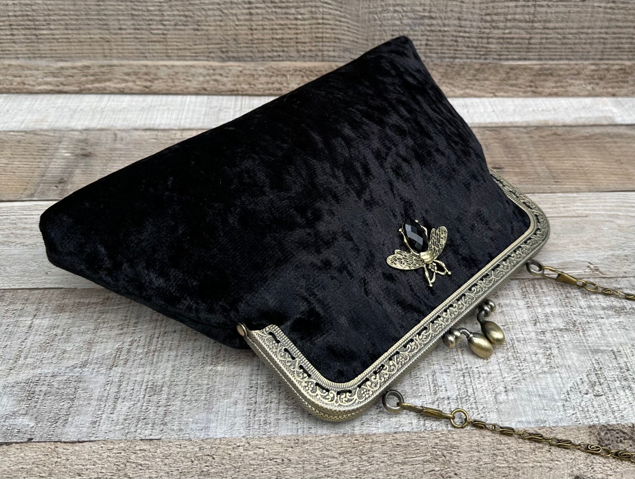 Gothic Clutch Bag. Victorian Handbag. Victorian Clutch Bag. Velvet ...