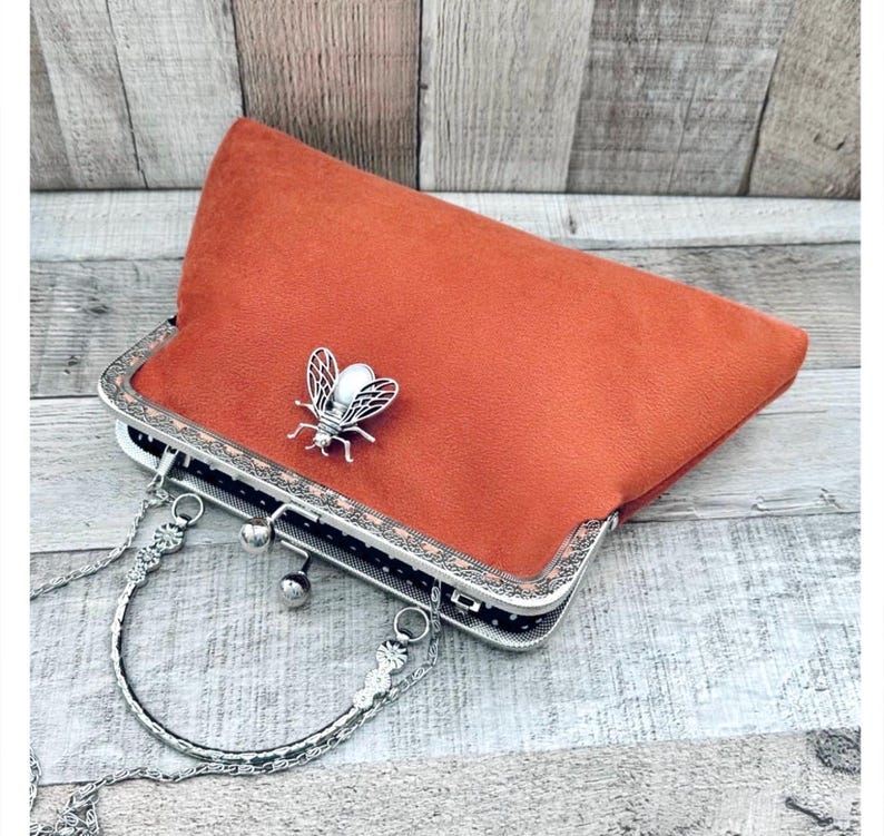 Vintage Handbag for Women. Coral Clutch. Coral Handbag. Crossbody Bag ...