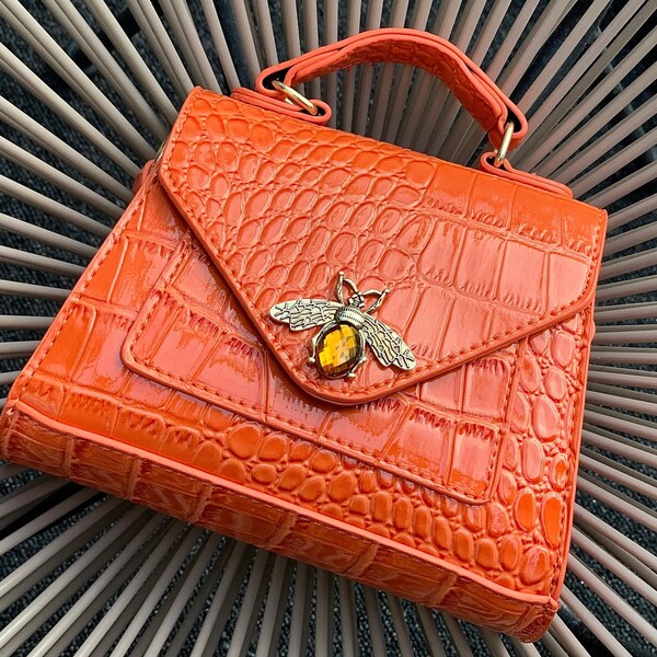 Orange Handbag - Etsy