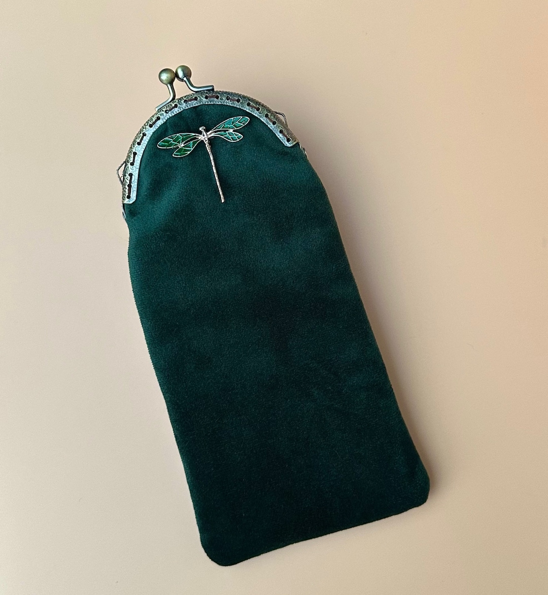 Emerald Green Velvet Glasses Case Velvet Pencil Case Etsy