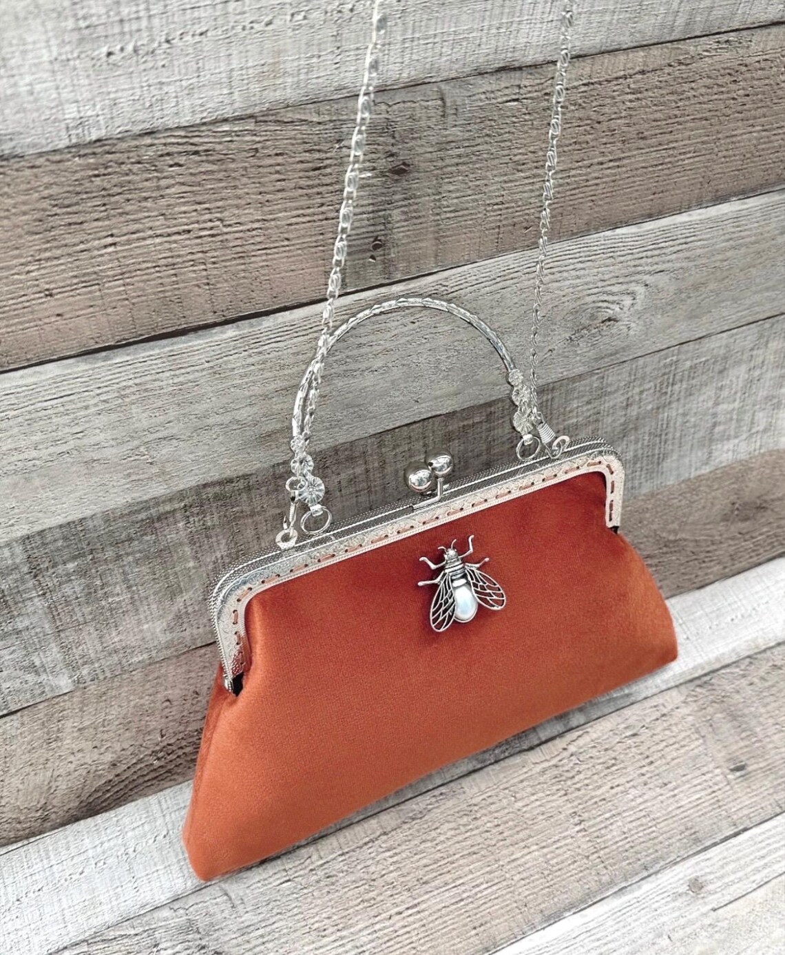 Vintage Handbag for Women. Coral Clutch. Coral Handbag. Crossbody Bag ...