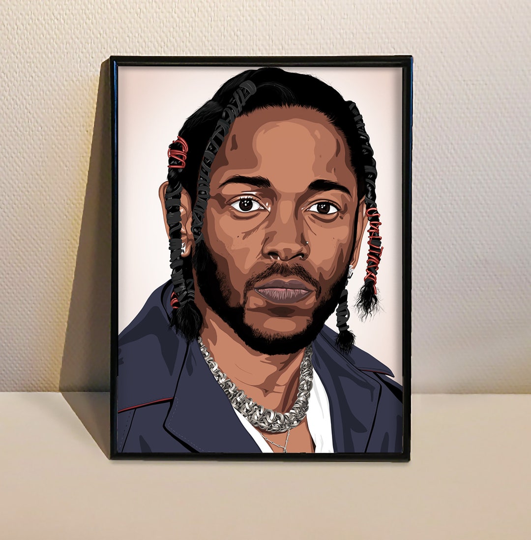 Print Kendrick Lamar Drawing, A3 &A2, Handgetekend - Etsy