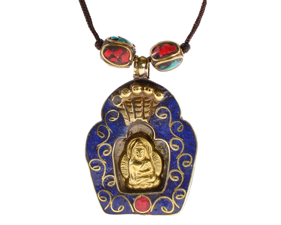 Buddhist Necklace With Shakyamuni Buddha Gau Pendant Handmade From ...