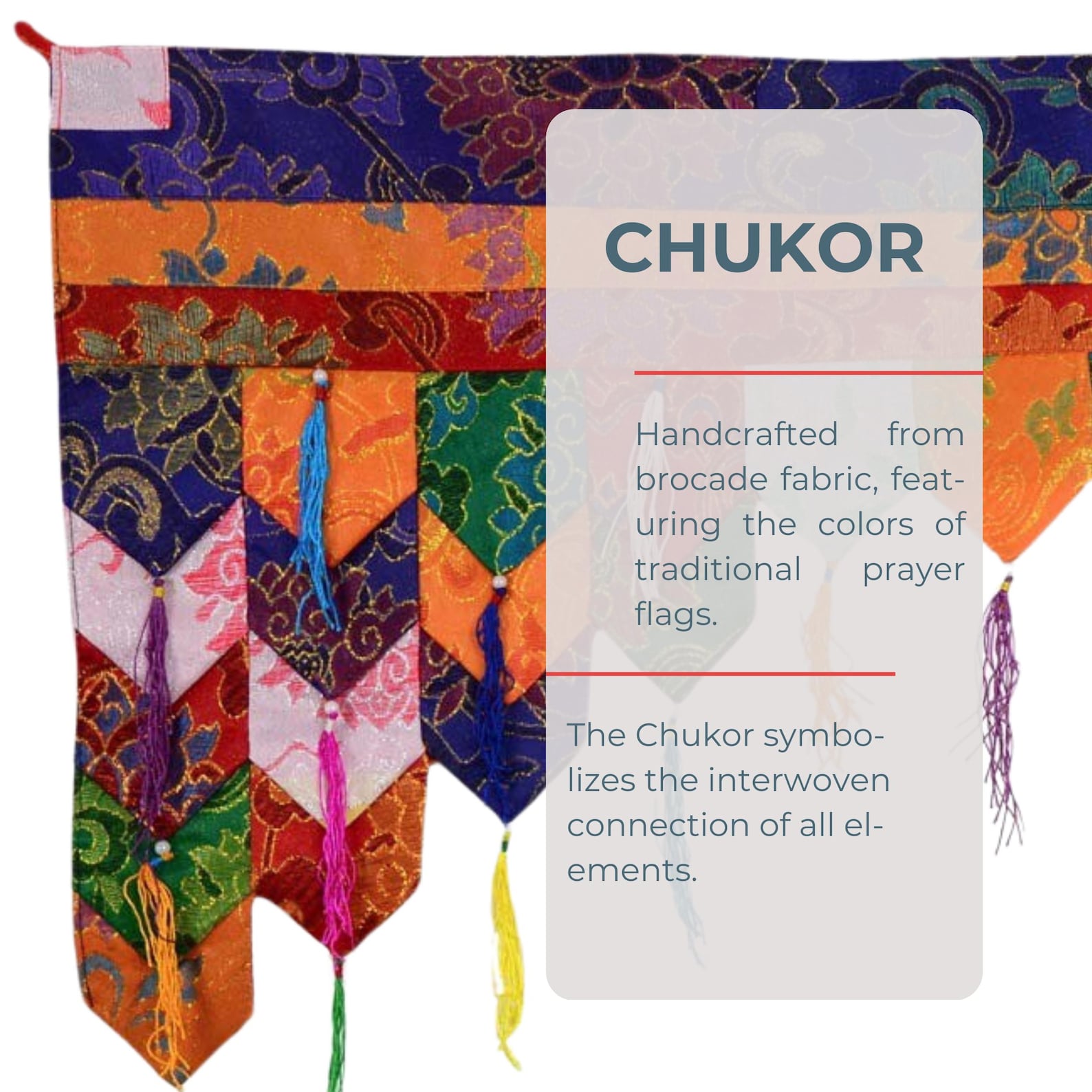 Chukor Tibetan Door Hanging Wall Hanging 99 X 40 Cm - Handmade From ...