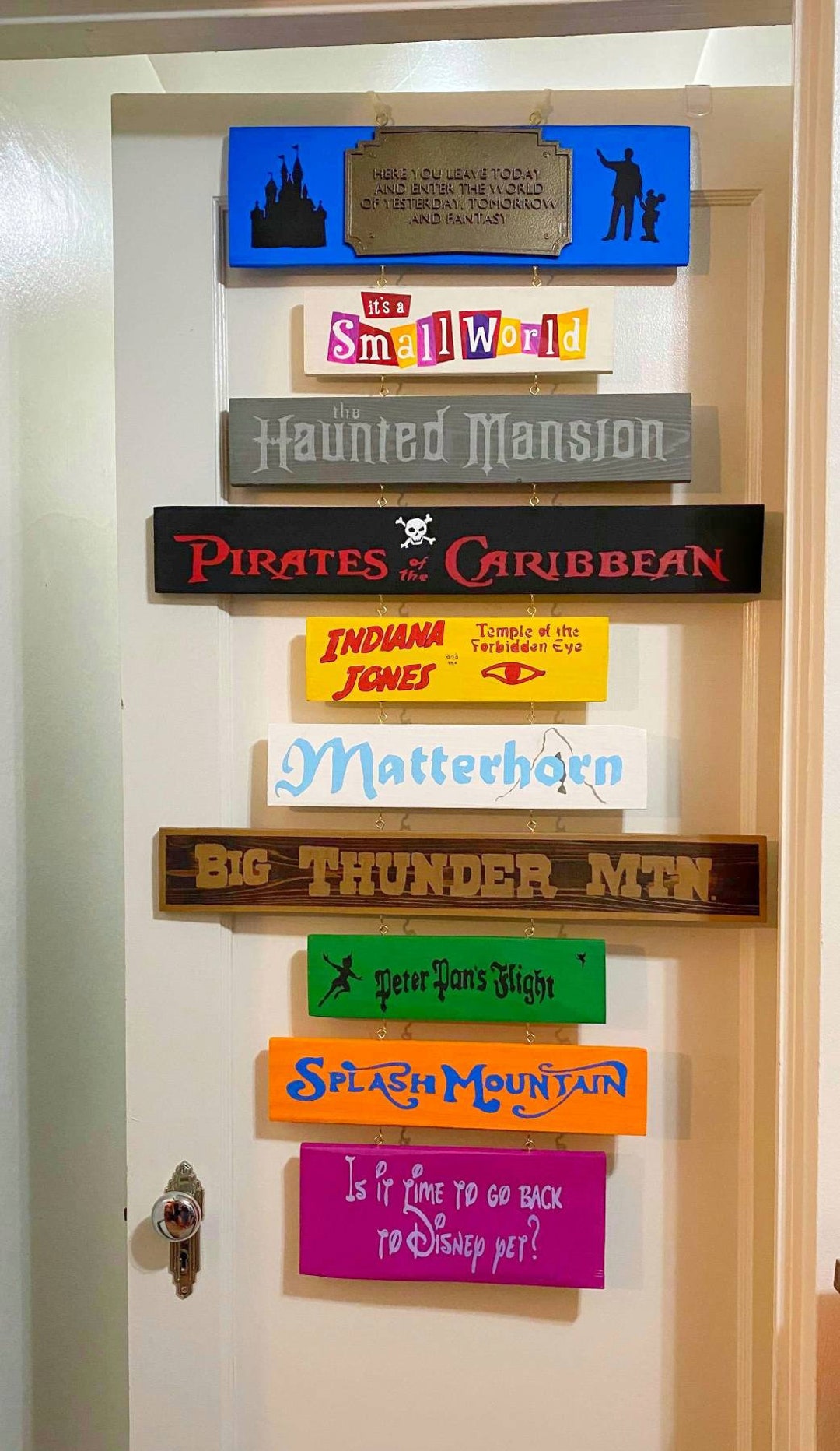 Disneyland/disneyworld Rides Ladder Sign - Etsy
