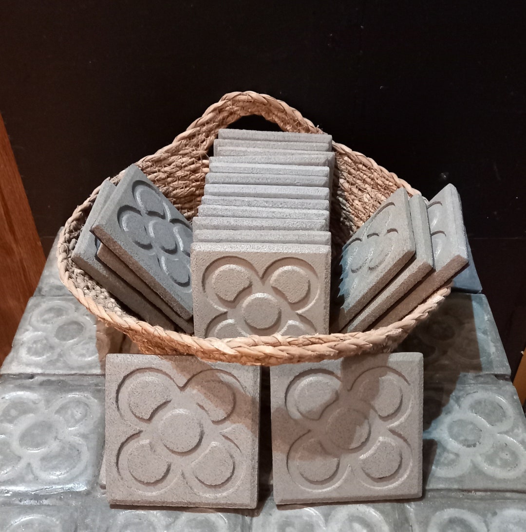 150 Panot Coasters From Barcelona, Yumilab, Barcelona Flower, Concrete ...
