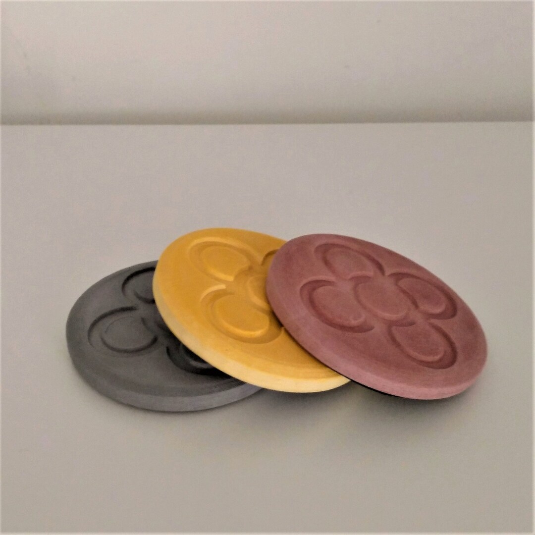 3 Round Panot Coasters, Barcelona Flower, Round Flower Tile, Weddings ...