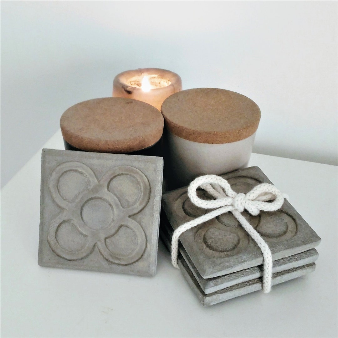 3 Panot Coasters From Barcelona, Yumilab, Barcelona Tile, Concrete ...