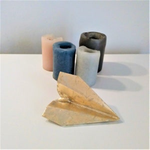 Origami Style Airplane With Golden Metal Finish in Grey Ceramic Resin ...