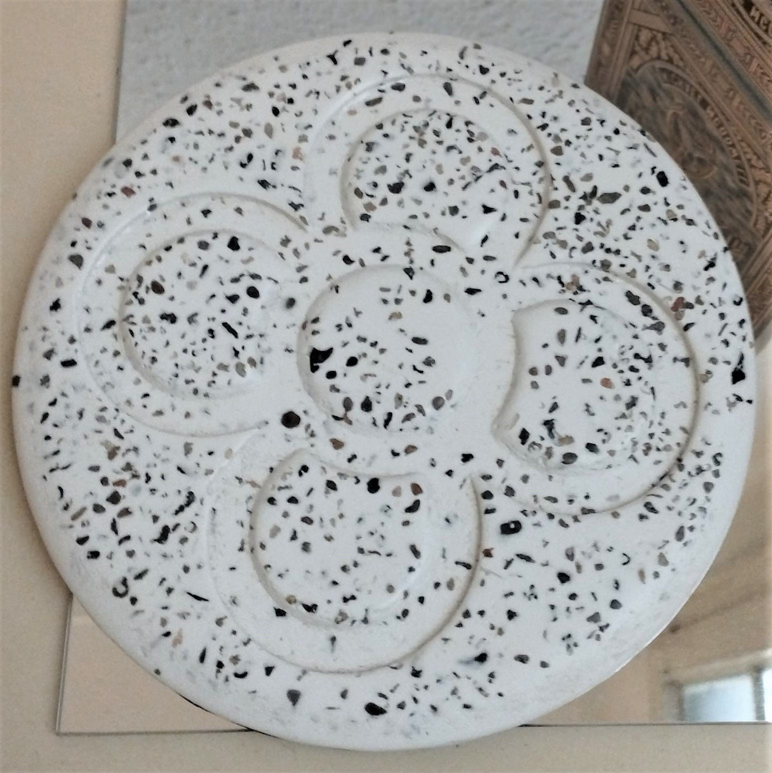 Round Tablemat Panot With Terrazzo Look, Panot, Placemat, Barcelona ...