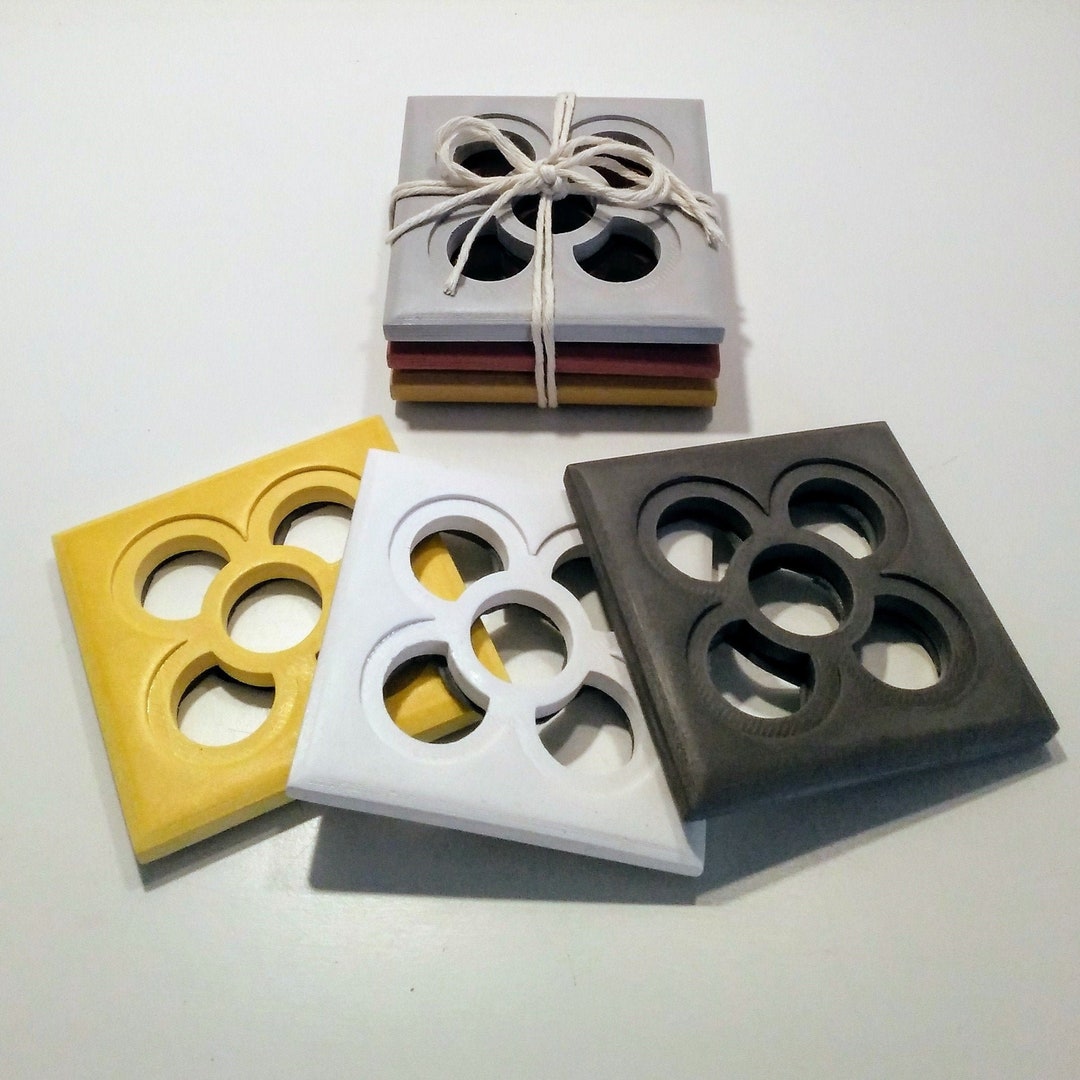 3 Openwork Coasters, Panot, Barcelona, Yumilab, Ecological Resin ...