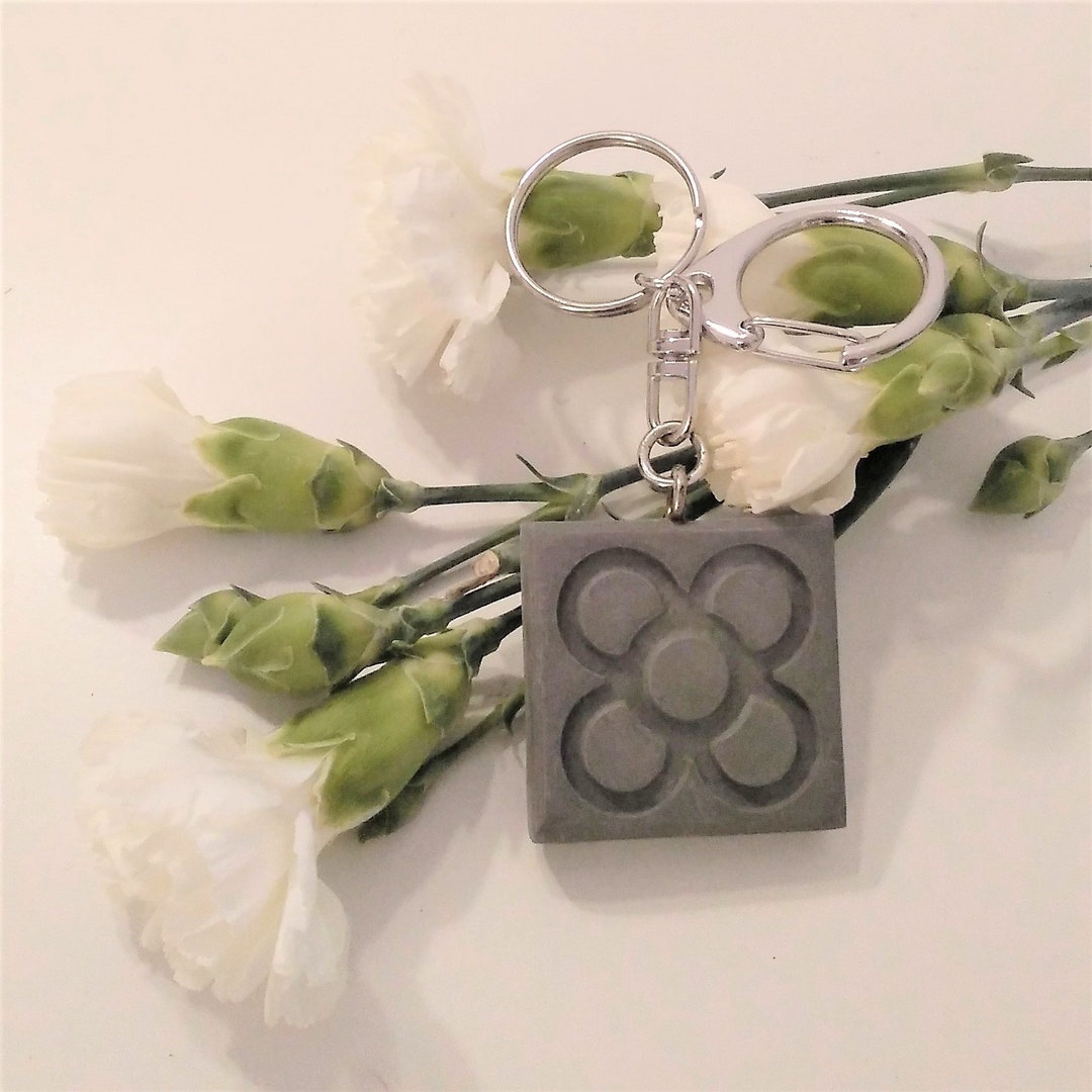 Keychain With Panot De Barcelona Pendant, Yumilab, Barcelona Tile ...