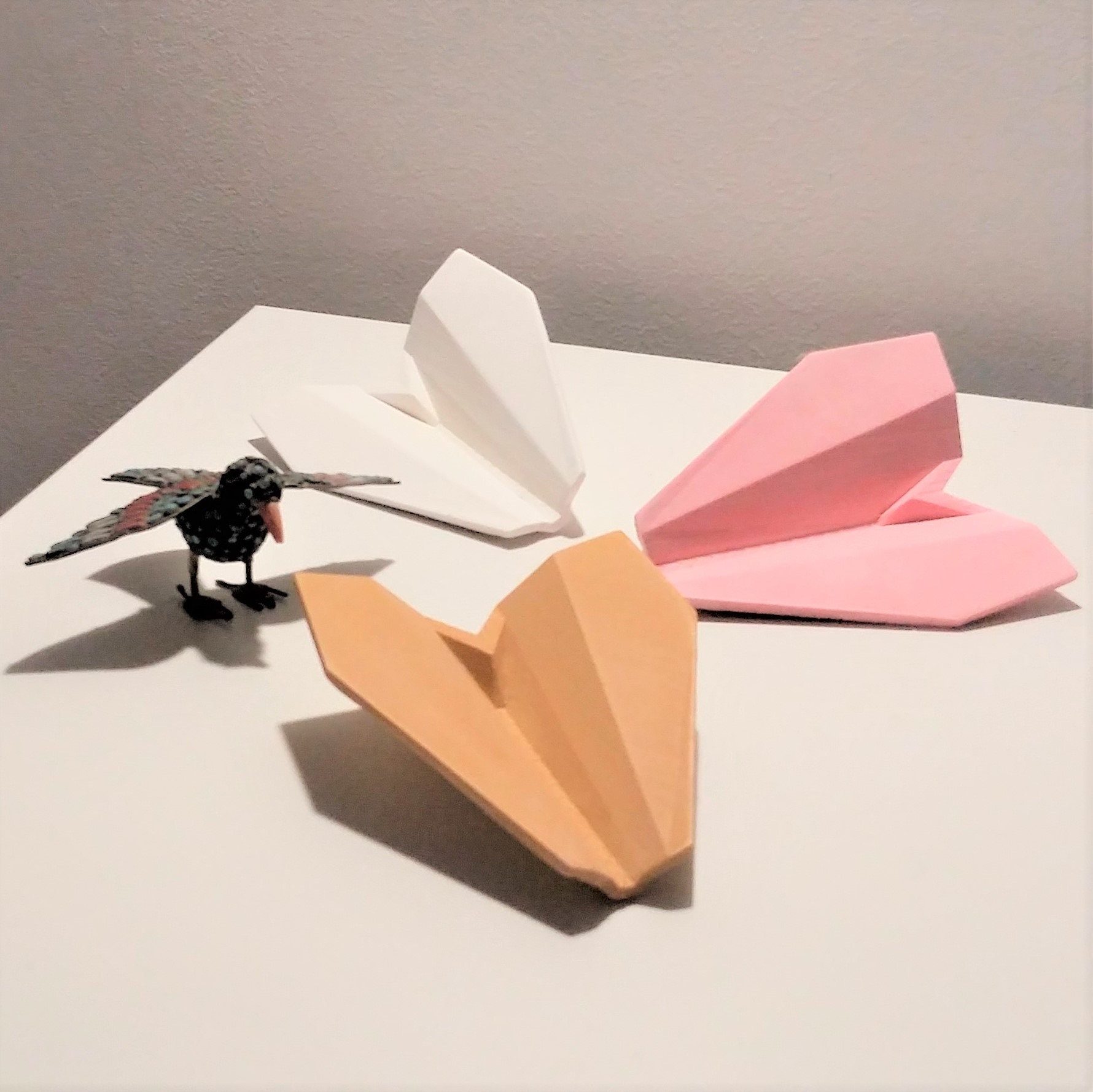Origami Style Airplane, Ceramic Resin With Custom Colors, Yumilab ...