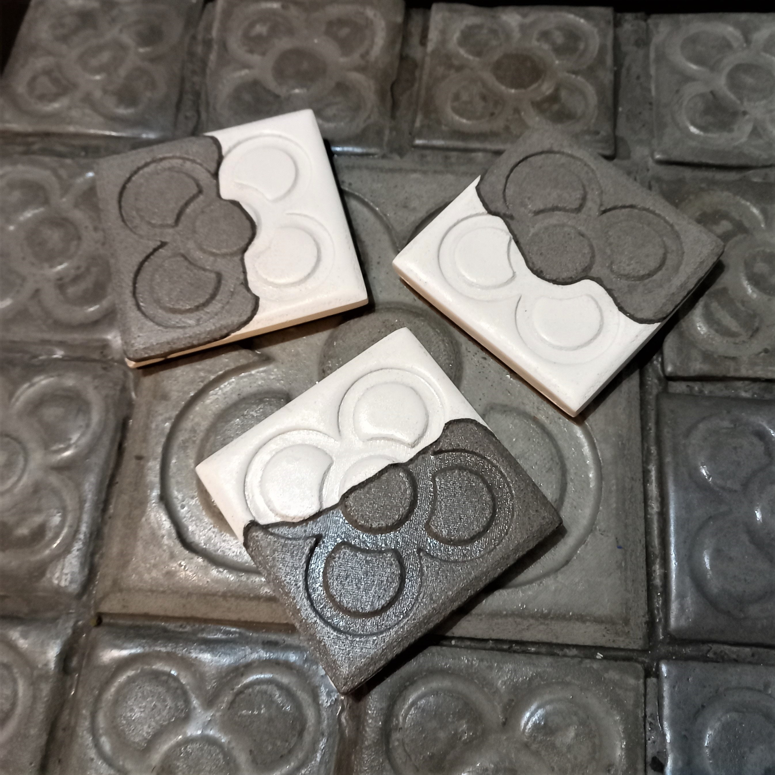 3 Barcelona Panot Coasters in Concrete and Resin Panot - Etsy UK
