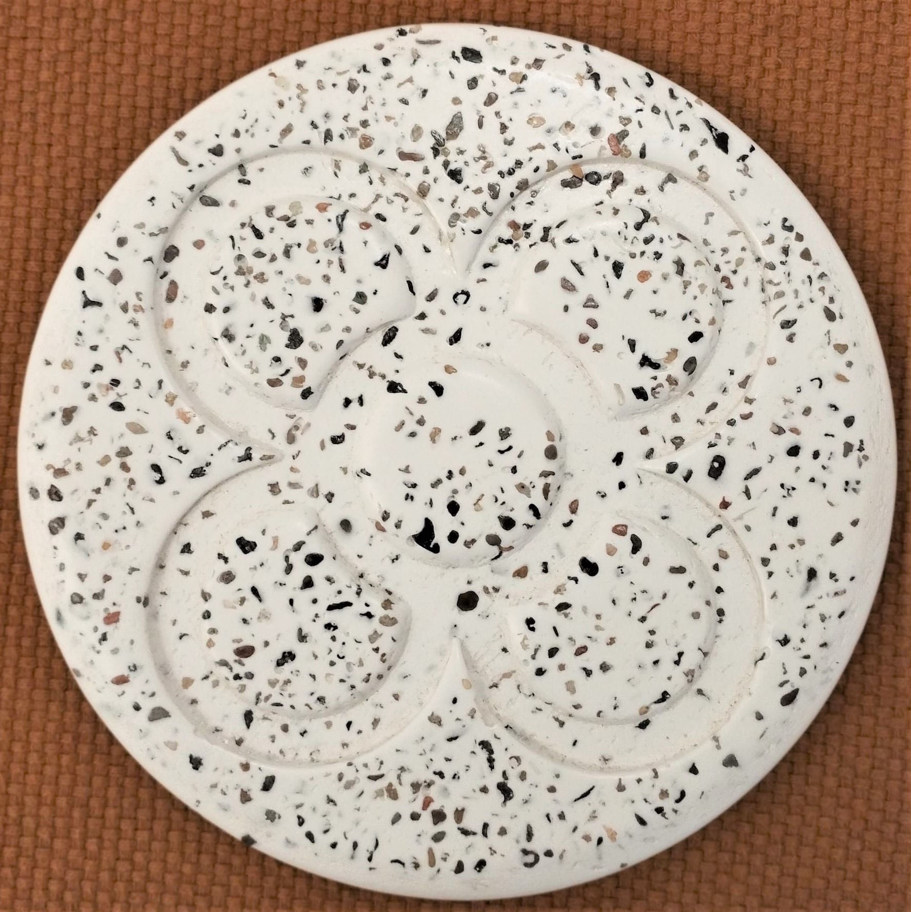 Round Tablemat Panot With Terrazzo Look, Panot, Placemat, Barcelona ...