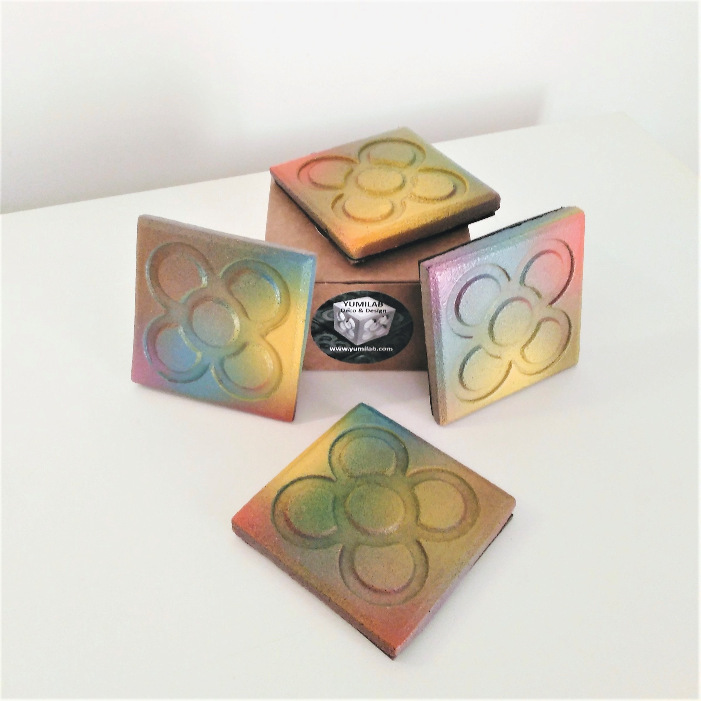 4 Panot Coasters Concrete With Graffiti Design Barcelona - Etsy UK