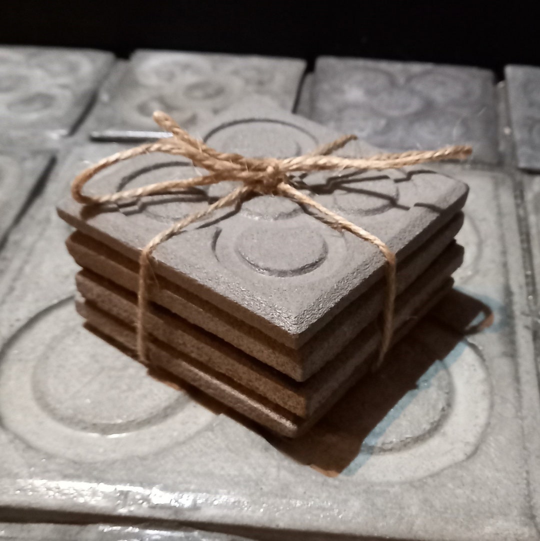 4 Panot Coasters From Barcelona, Yumilab, Barcelona Flower, Concrete ...