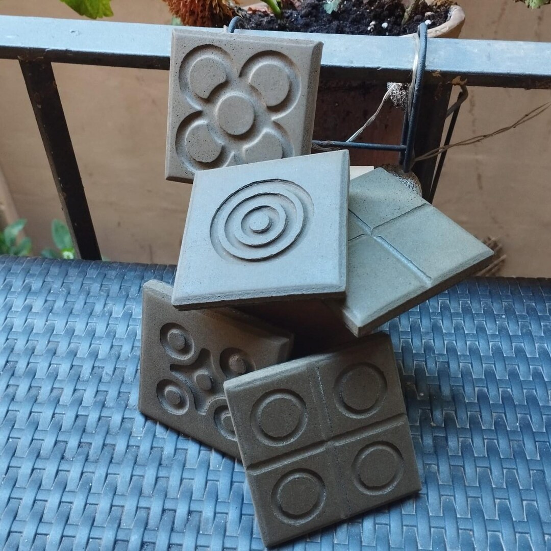 5 Original Panots Coasters 1907, Concrete, Yumilab, Barcelona Tile ...