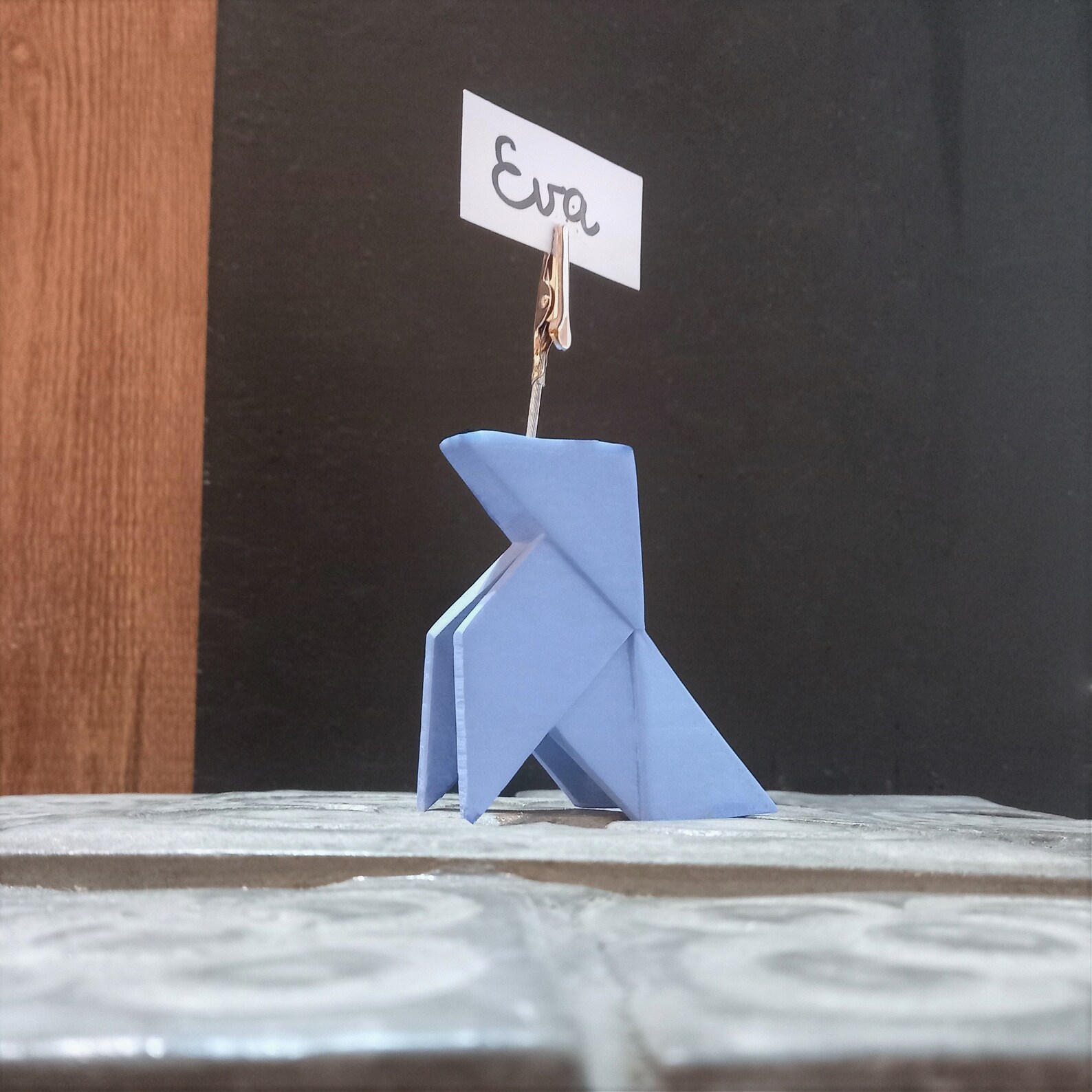 2 Customizable Origami Style Paper Bird Clip in Ceramic Resin, Origami ...