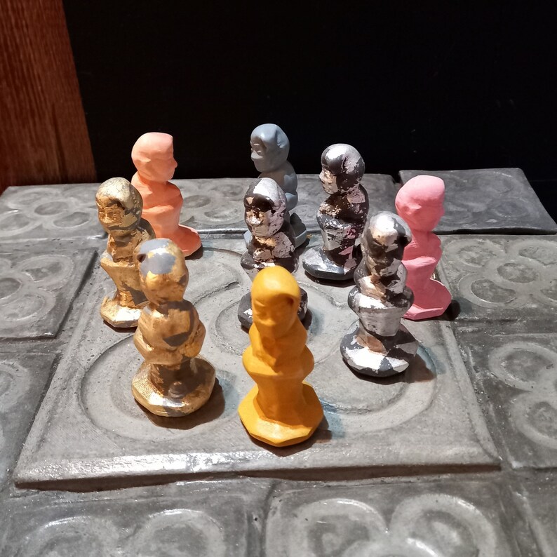 9 Caganer Figurines in Ecological Resin, Barcelona, Nativity Scene ...