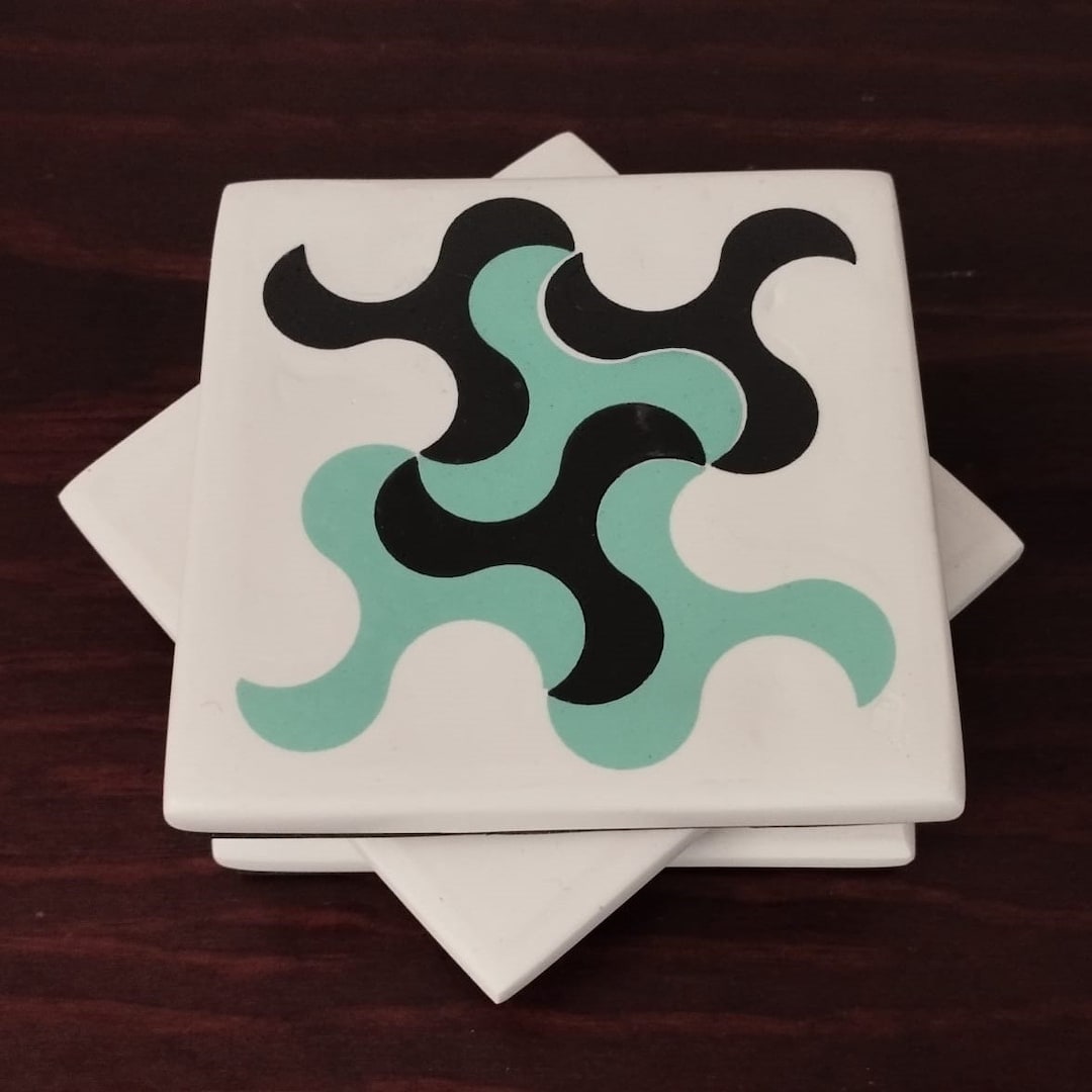 3 Andalusian Tile Coasters, Model 1, Arabic Azulejos, Andalusia ...