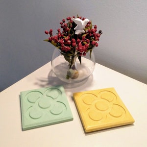 3 Panot Coasters, Barcelona Flower, Panot, Yumilab, Barcelona Tile ...