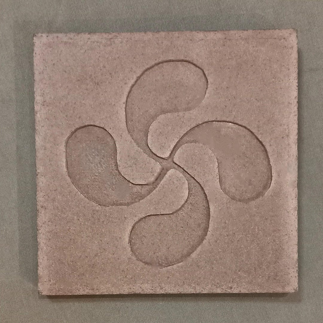 Lauburu Trivet Concrete, Basque Country Cuatrisquel, Tetrasquel ...