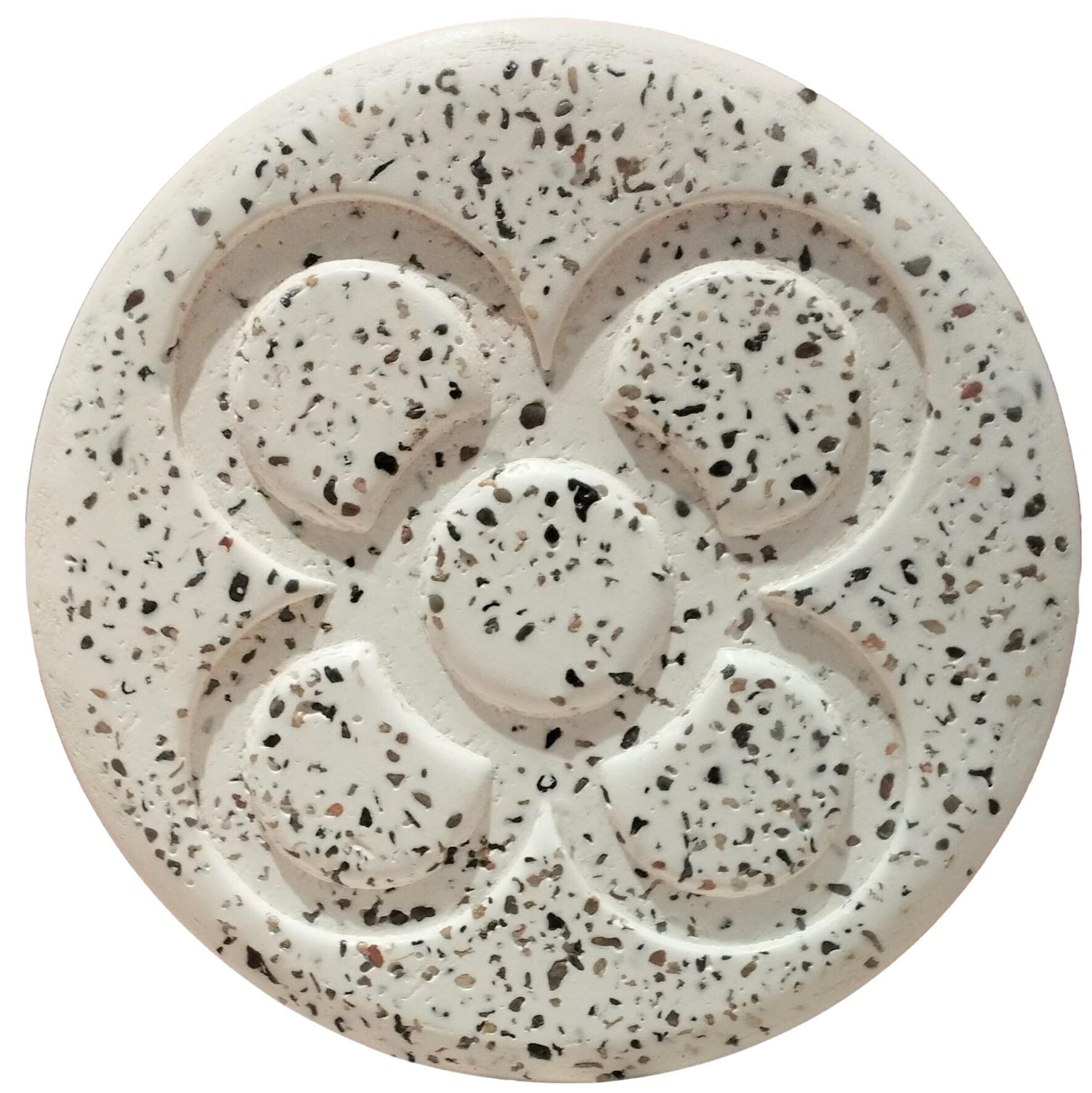 Round Tablemat Panot With Terrazzo Look, Panot, Placemat, Barcelona ...
