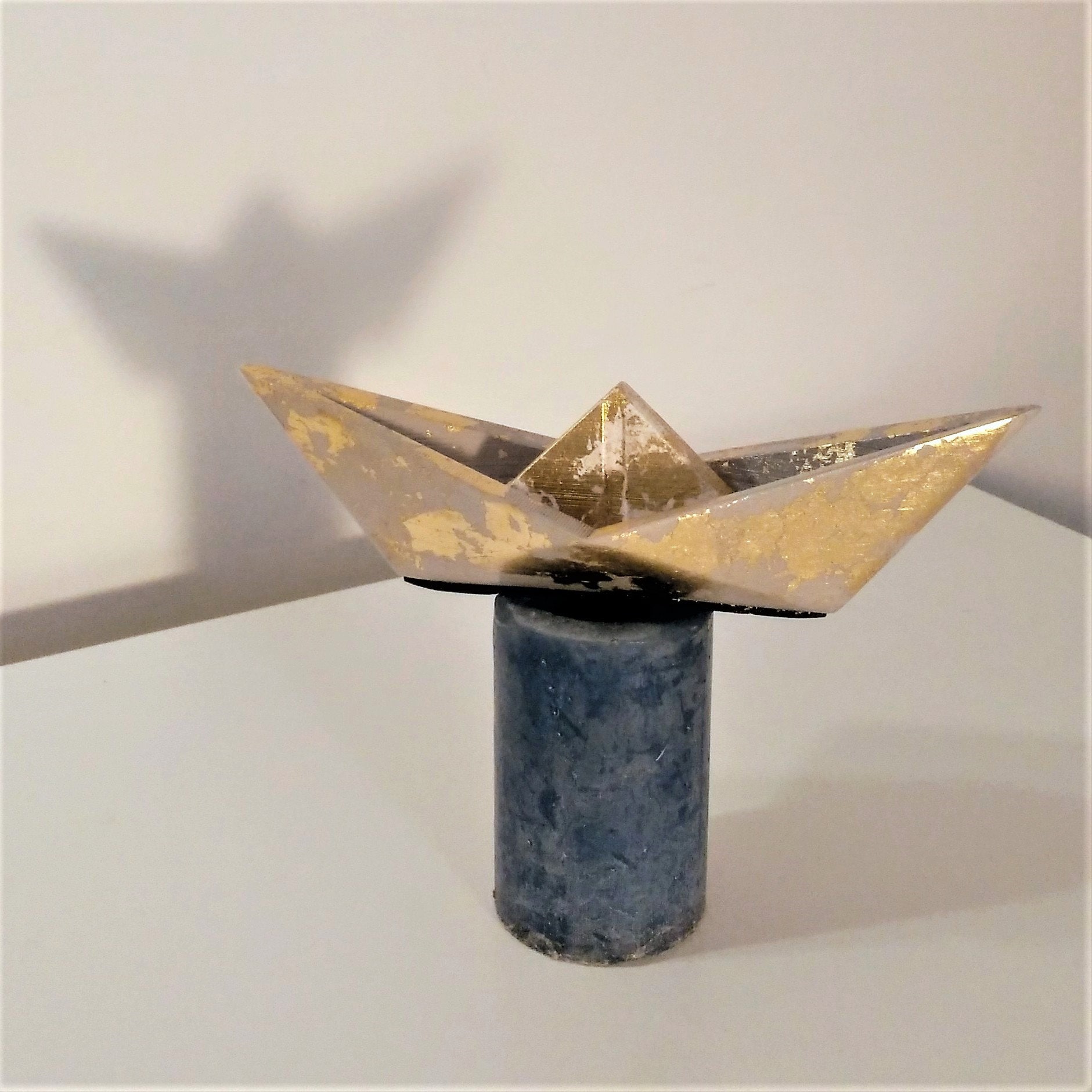 Large Customizable Origami Style Sailboat Boat With Golden - Etsy