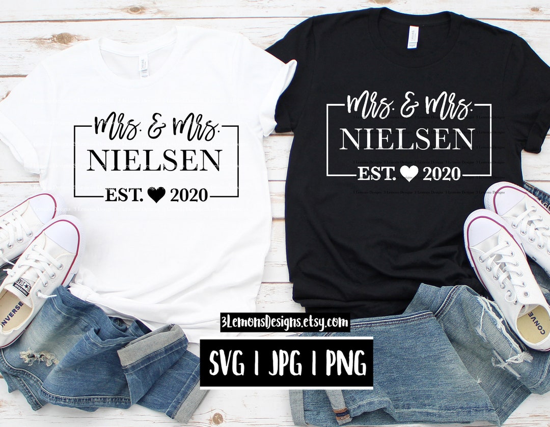 Mrs and Mrs SVG 2020 Married Shirts Wife Wifey Gay Pride - Etsy