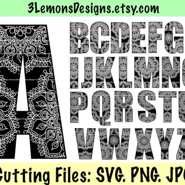 Zentangle Alphabet - Etsy