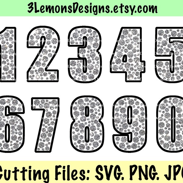 Diamond Numbers Svg - Etsy