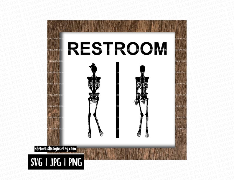 Skeleton Restroom Sign Svg Funny Bathroom Sign Funny Peeing - Etsy ...