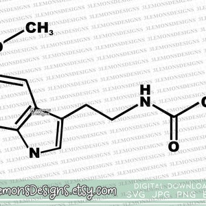 Melatonin Svg Sleep Hormone Chemical Symbol Svg Sleep - Etsy