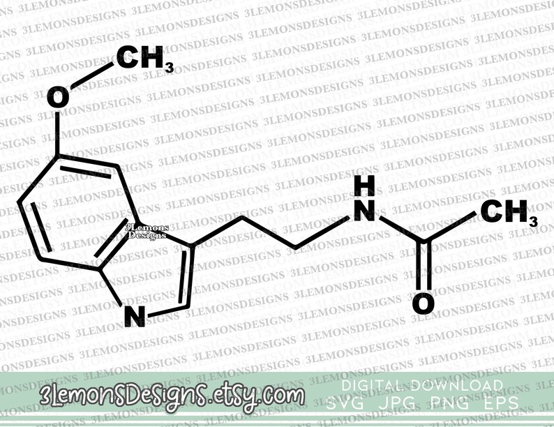 Melatonin Svg Sleep Hormone Chemical Symbol Svg Sleep - Etsy