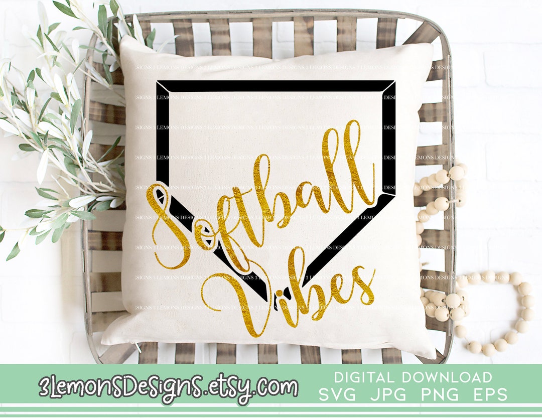 Softball Vibes Svg Softball Shirt Design Softball Mom Dad - Etsy