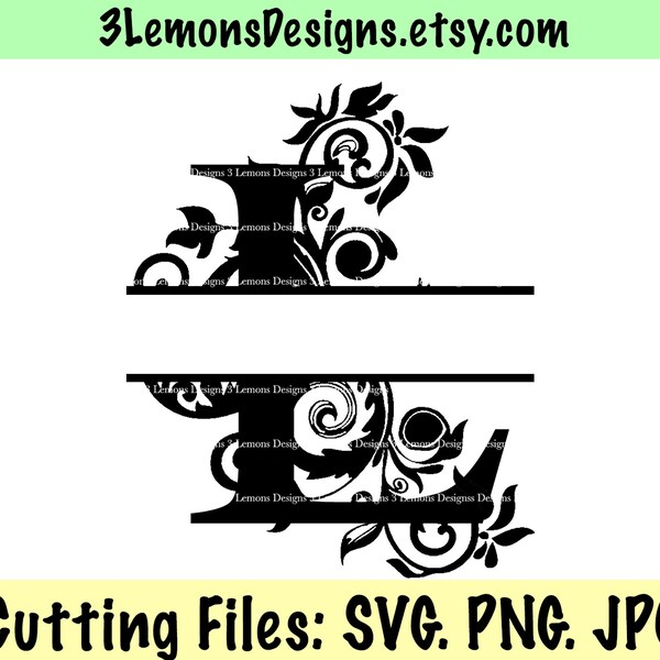 Split Letter L Svg - Etsy