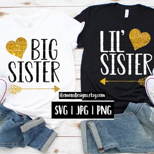 Sisters Svg Lil Sister Shirt Big Sister Baby Sister - Etsy