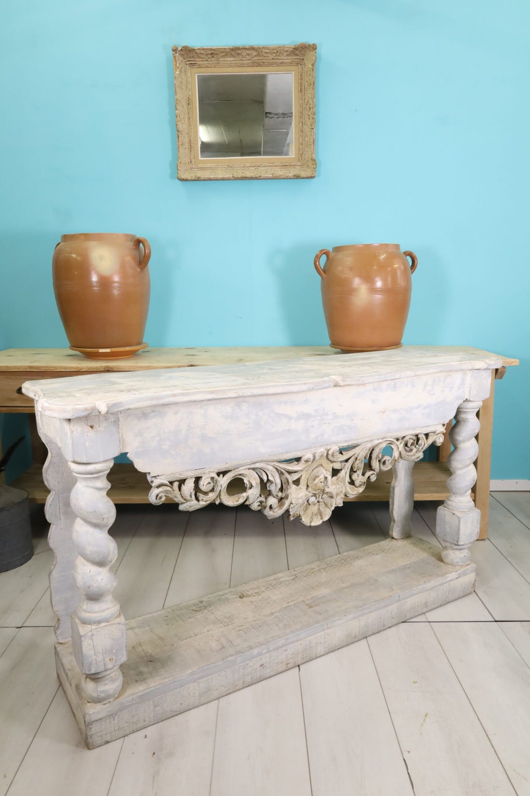Antique Baroque Style Console Table - Etsy