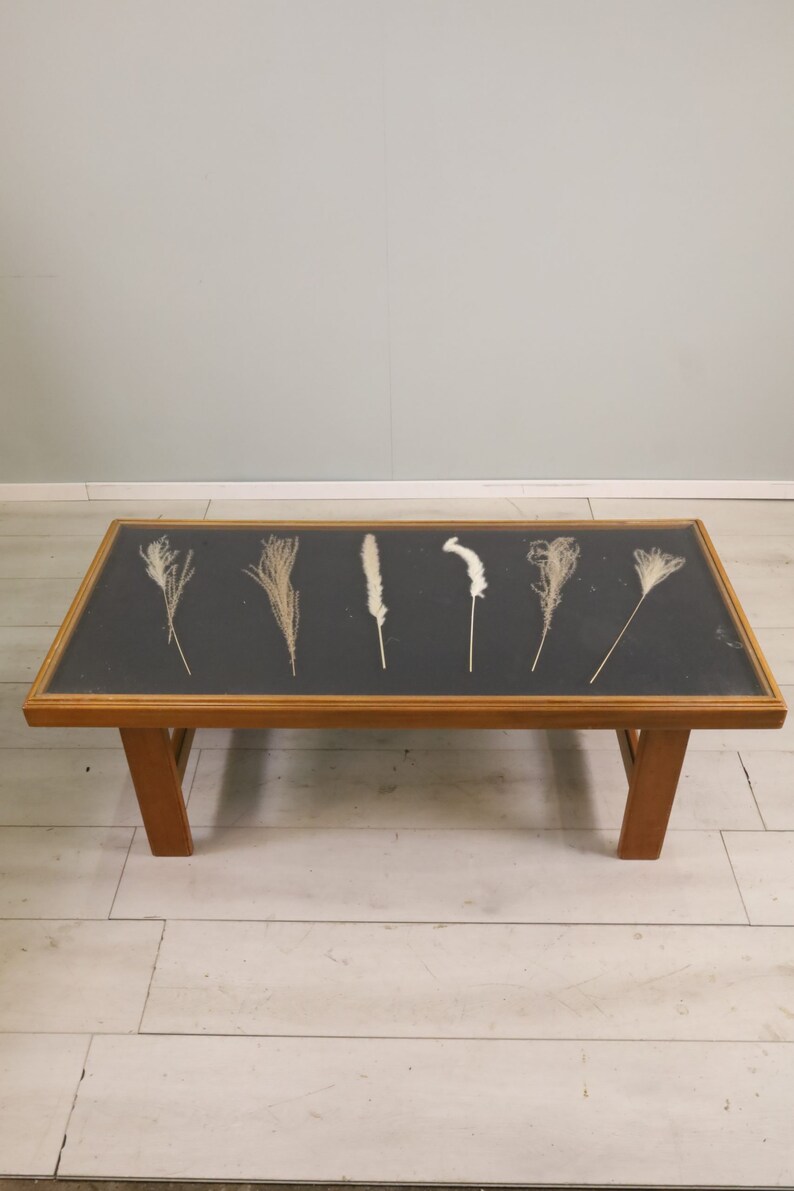 Mid Century Glass Plate Coffee Table - Etsy