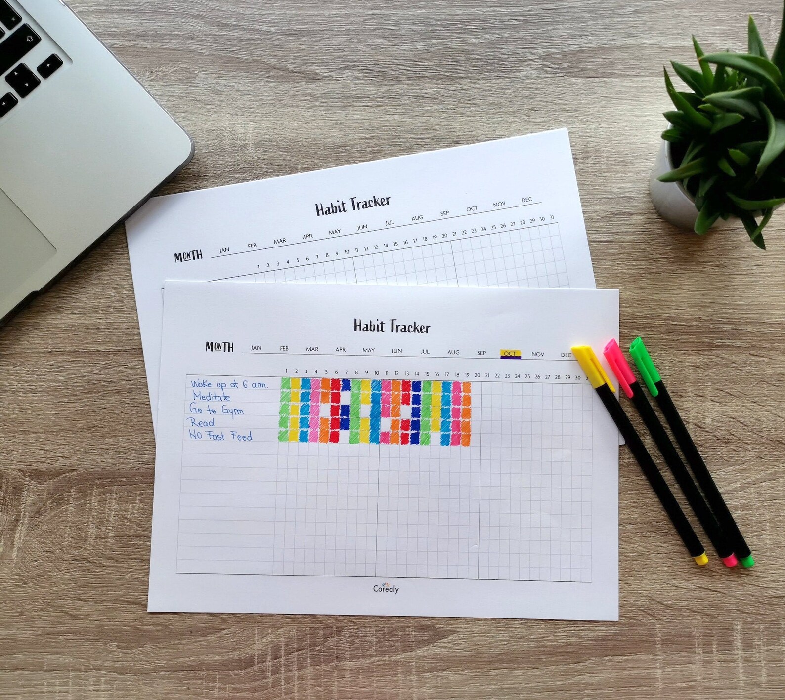 Habit Tracker Printable Routine Log Daily Habits Planner - Etsy