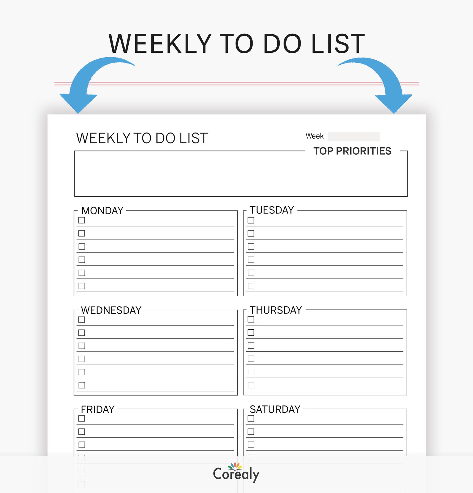 Weekly To Do List Printable