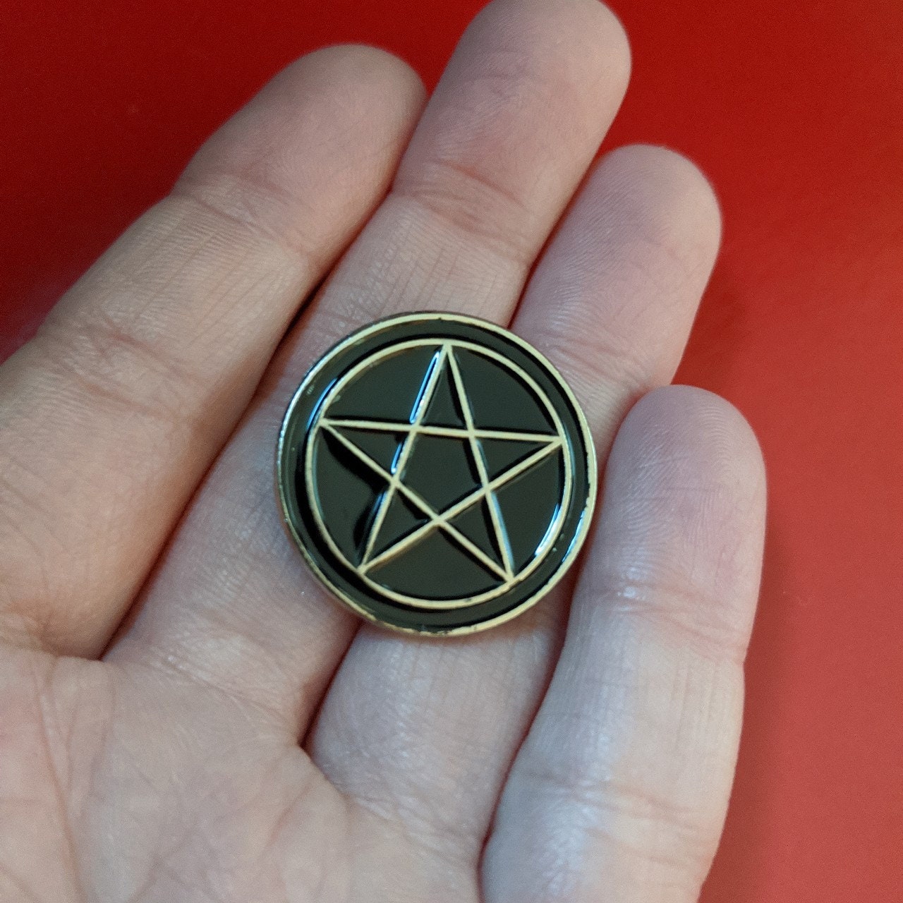 Pentagram Pentangle Star Enamel Pin Badge | Etsy