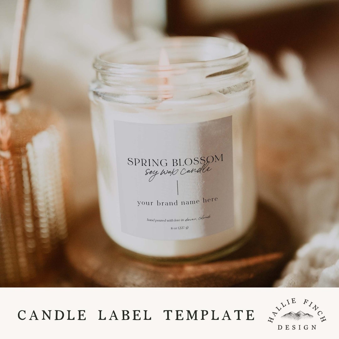 Modern Candle Label Template Bundle Editable Candle Label - Etsy