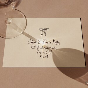 Modern Bow Wedding Envelopes, Wedding Envelopes With Bows, Addressed ...
